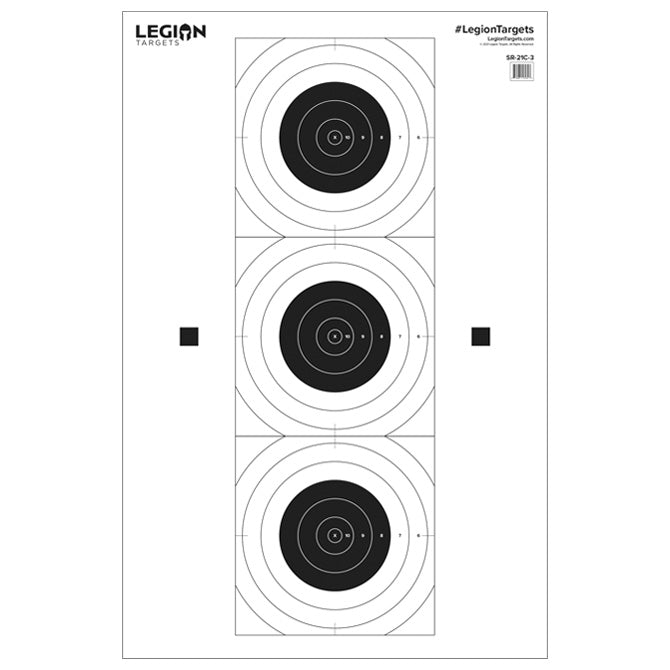 3 Bulls-Eye Paper Target (25 Count) - Starting at $1.75/Target – Legion ...
